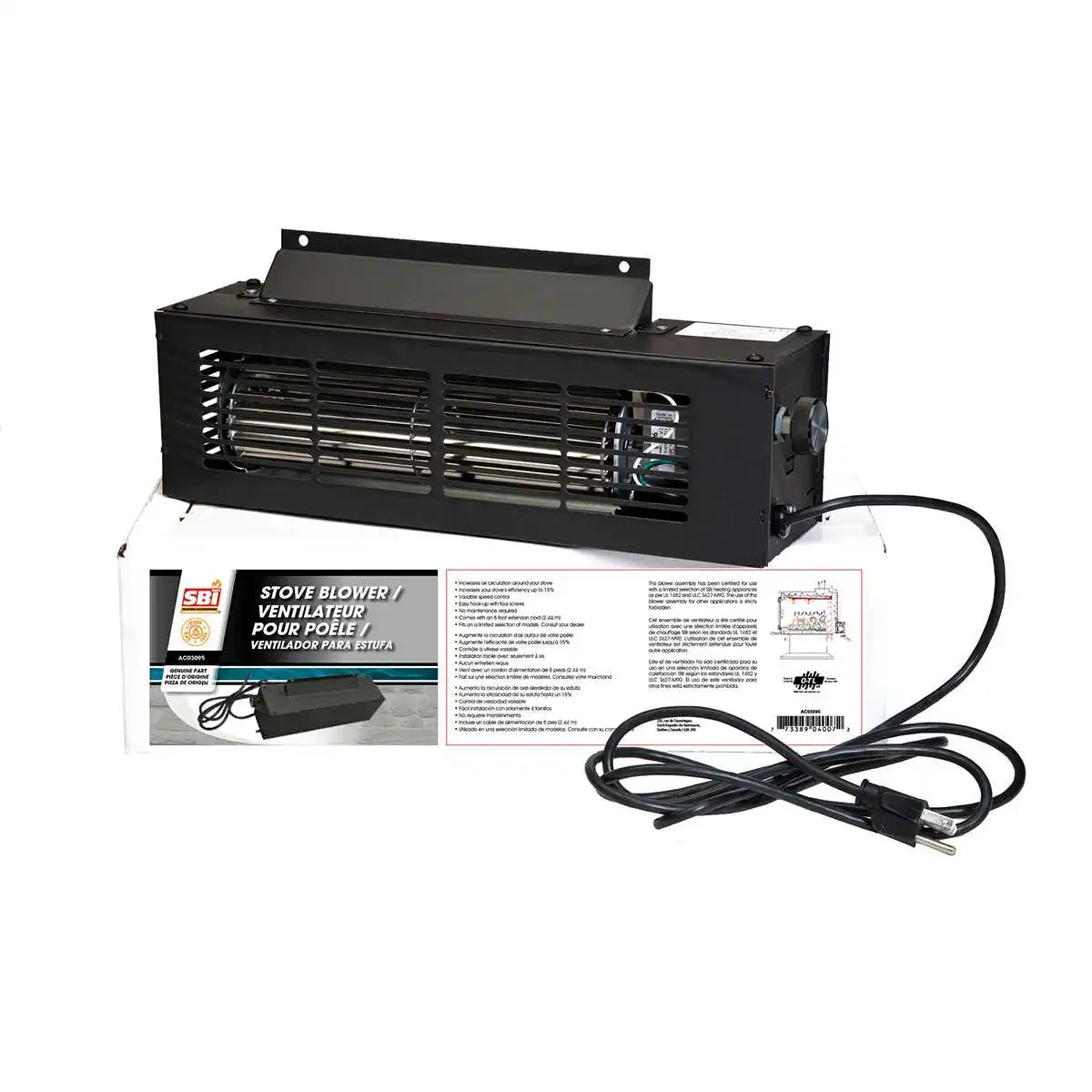 SBI 130 CFM Wood Stove Blower with Variable Speed Control — Cozy Glow ...