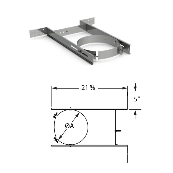 DuraVent DuraTech Extended Adjustable Wall Strap | Chimney Support ...