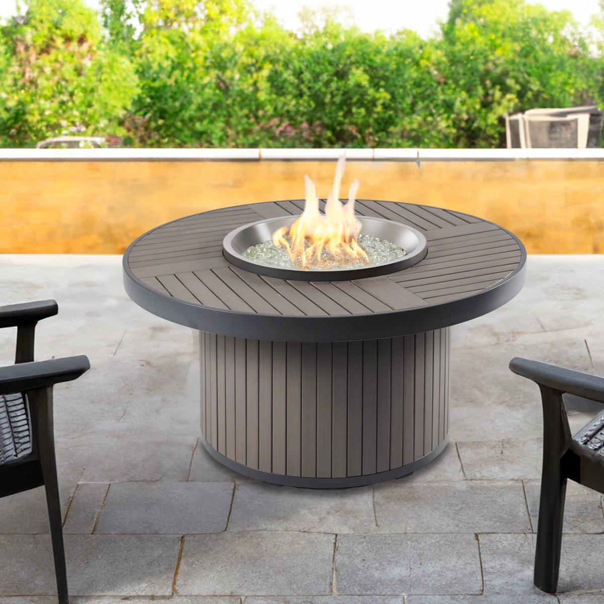 The Outdoor Greatroom Company Brooks Round Fire Table — Cozy Glow Stoves