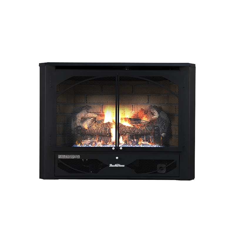 Buck Stove Model 384 Vent-Free Gas Fireplace | 33,000 BTU — Cozy Glow ...