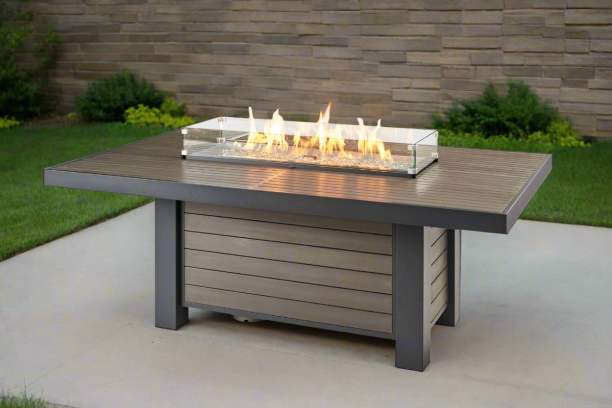The Outdoor Greatroom Company Brooks Dining Height Gas Fire Pit Table ...